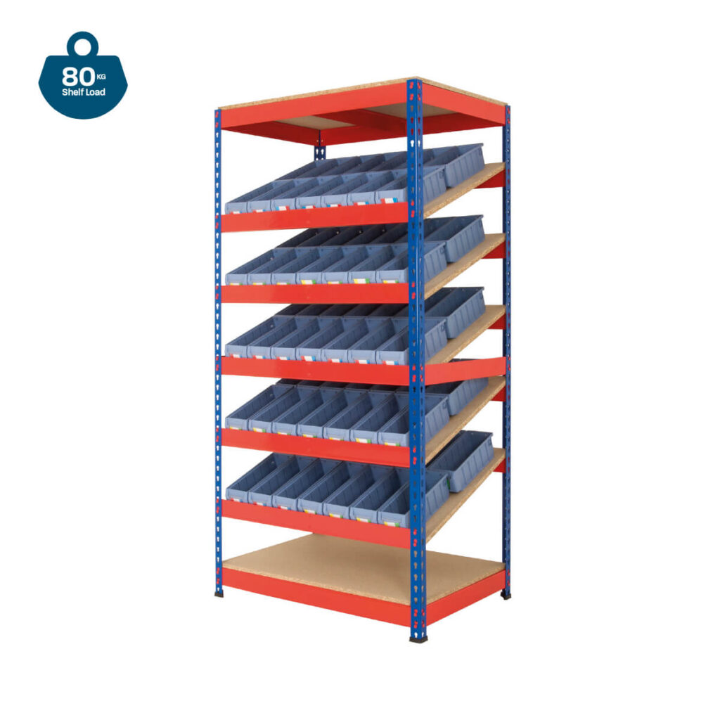 Kanban Shelving with Shelf Trays • Workflo