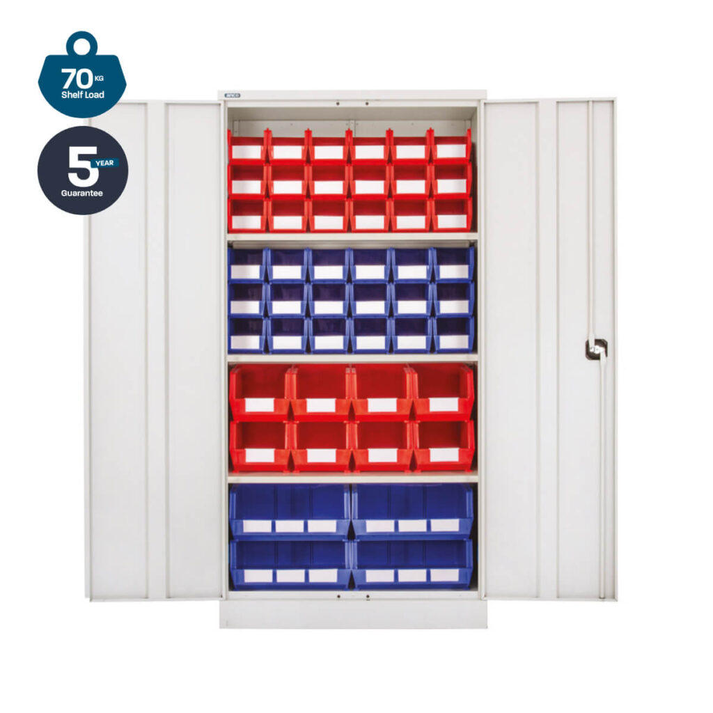 Steel Cupboards With Bins (F) • Workflo
